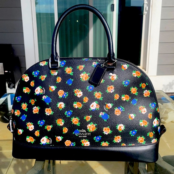 Coach | Bags | Coach Tea Rose Floral Bag Euc | Poshmark